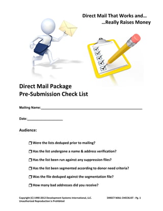 Resource direct-mail-checklist | PDF