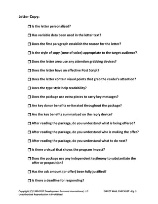 Resource direct-mail-checklist | PDF