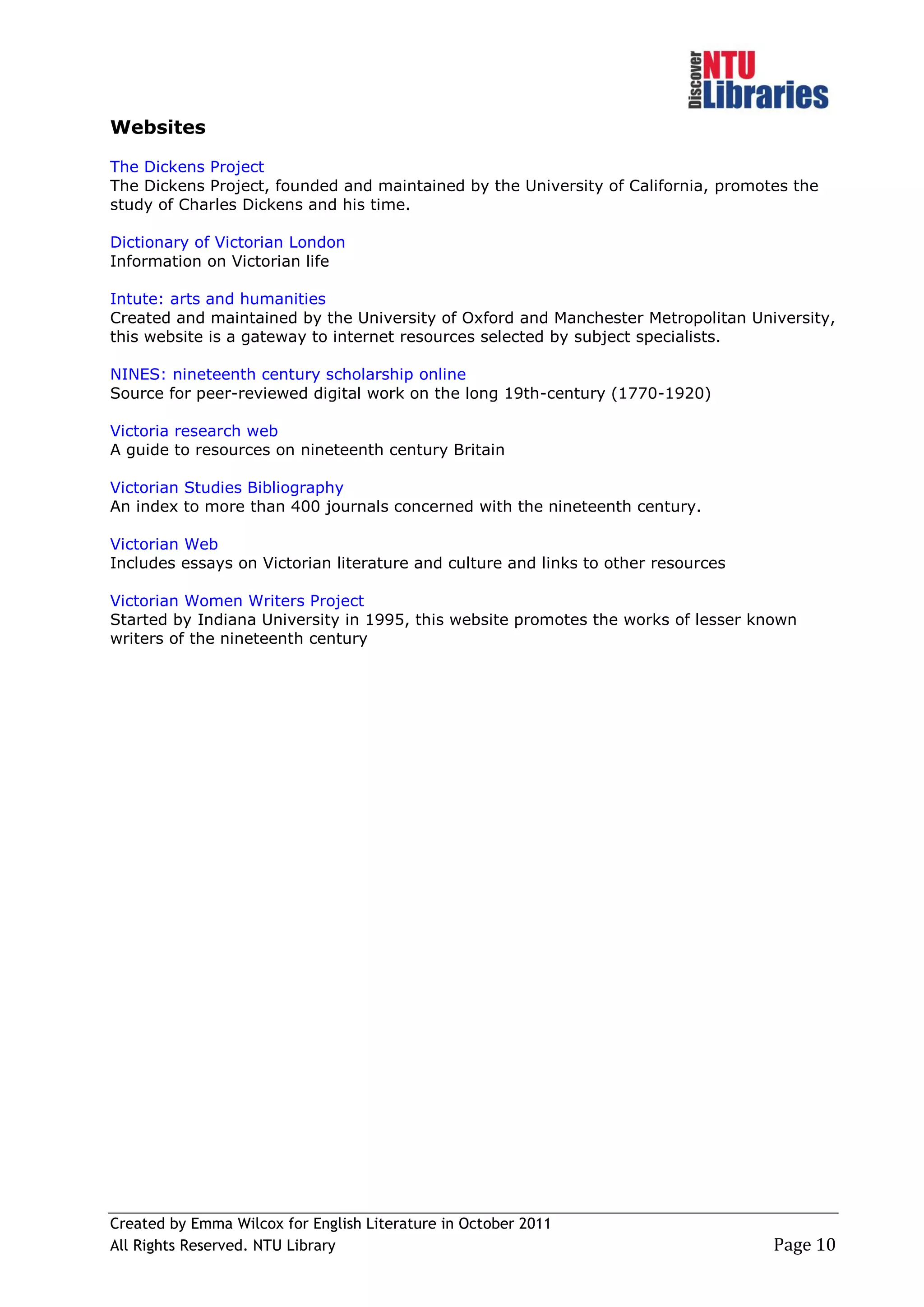 Resource guide-to-victorian-literature | PDF