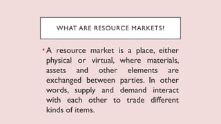 Resource-markets- POWER POINT PRESENTATION | PPTX