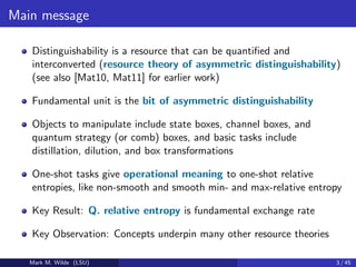 Resource theory of asymmetric distinguishability | PPT