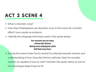 Resource 11 twelfth night scene questions | PPT