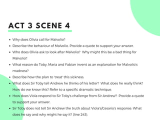 Resource 11 twelfth night scene questions | PPT