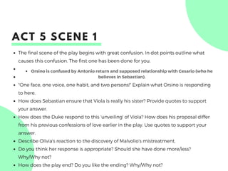Resource 11 twelfth night scene questions | PPT