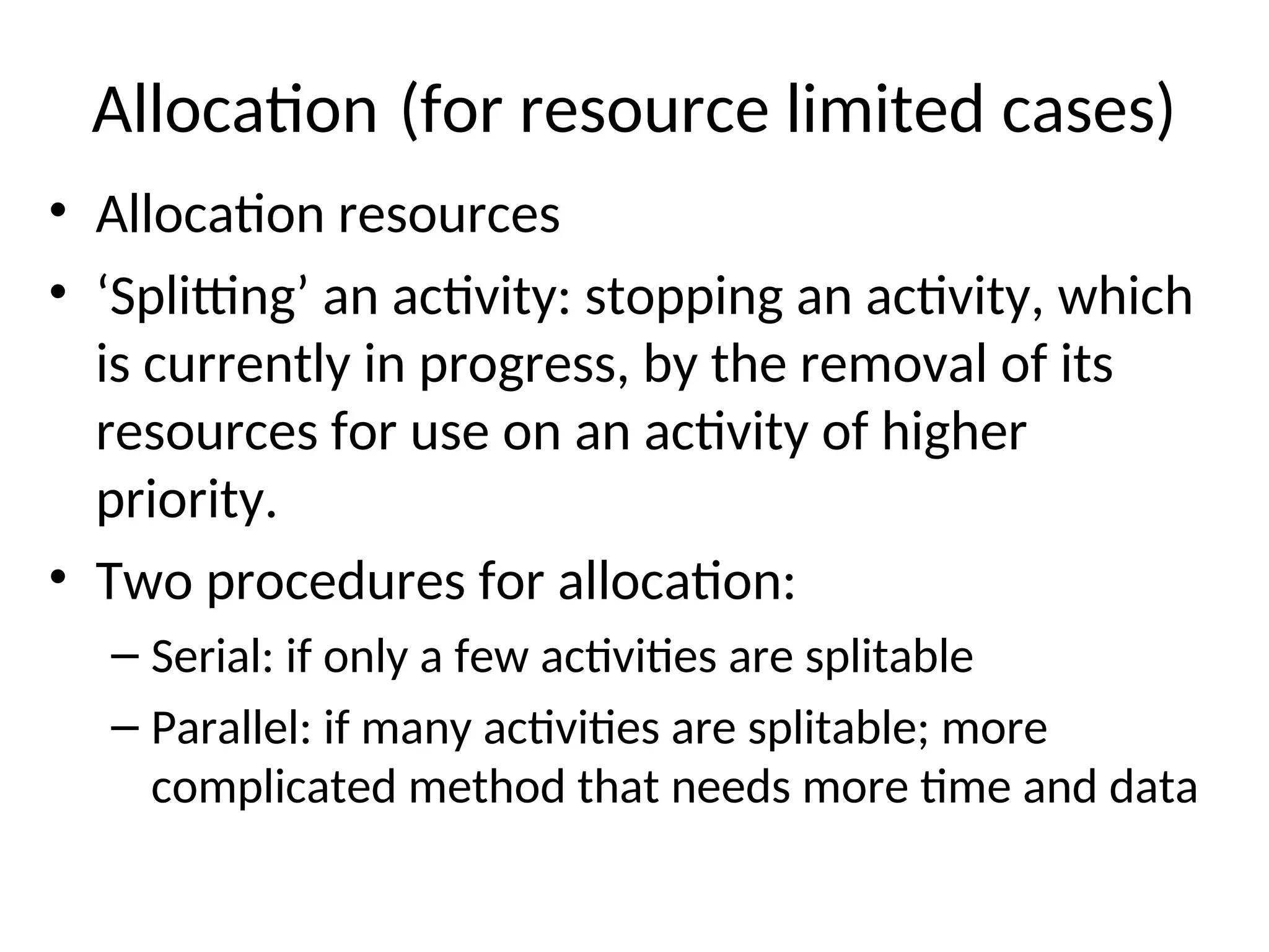 Resources being constraints for the project. | PPT