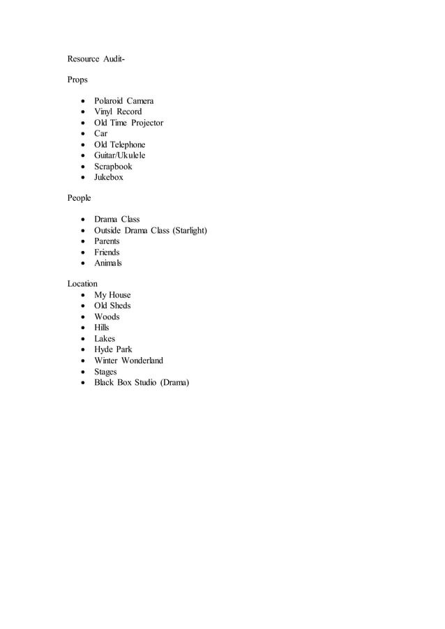 Resource Audit | DOCX