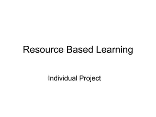 Resource based learning | PPT