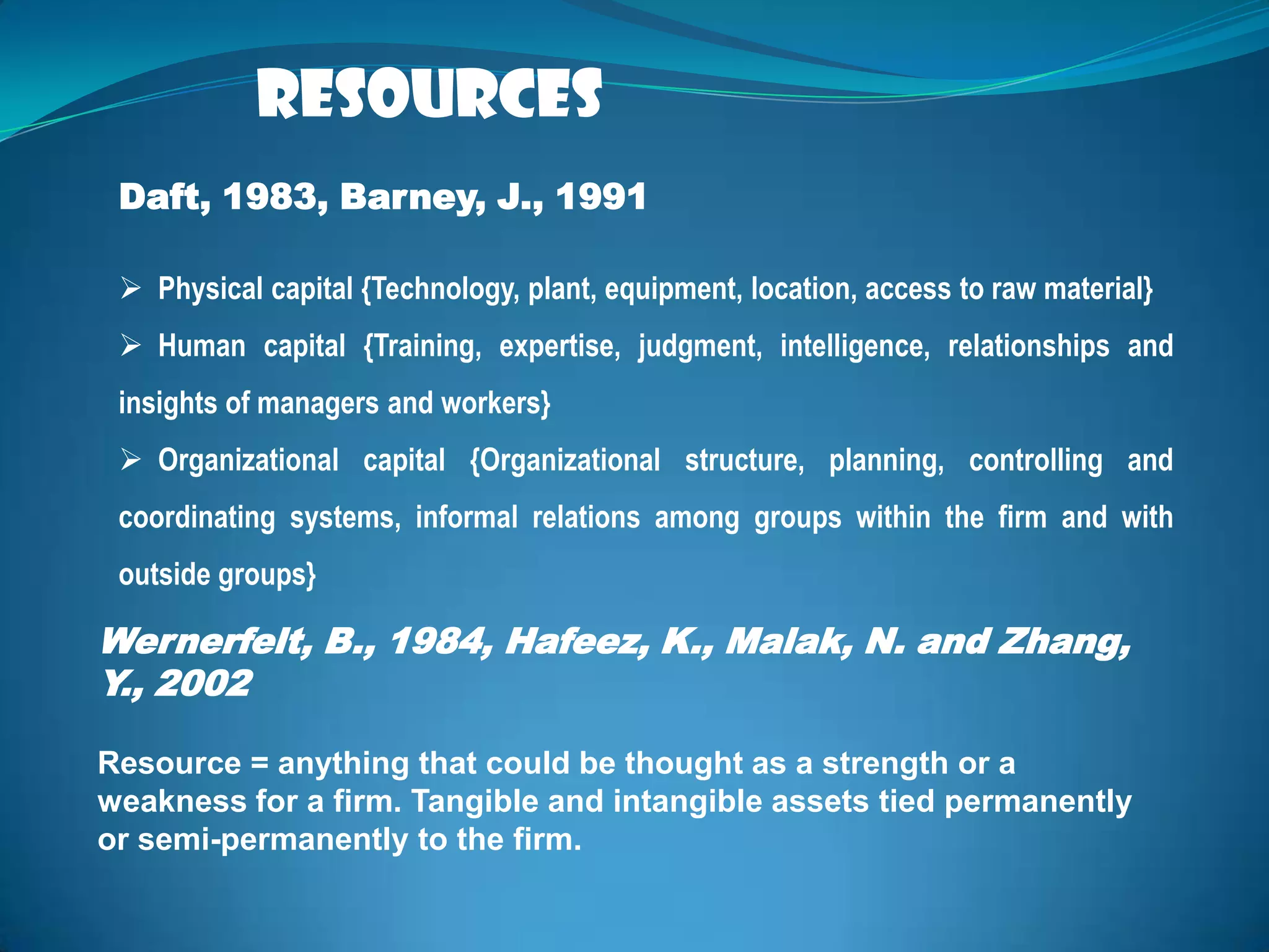 Resource based view of firm | PPTX