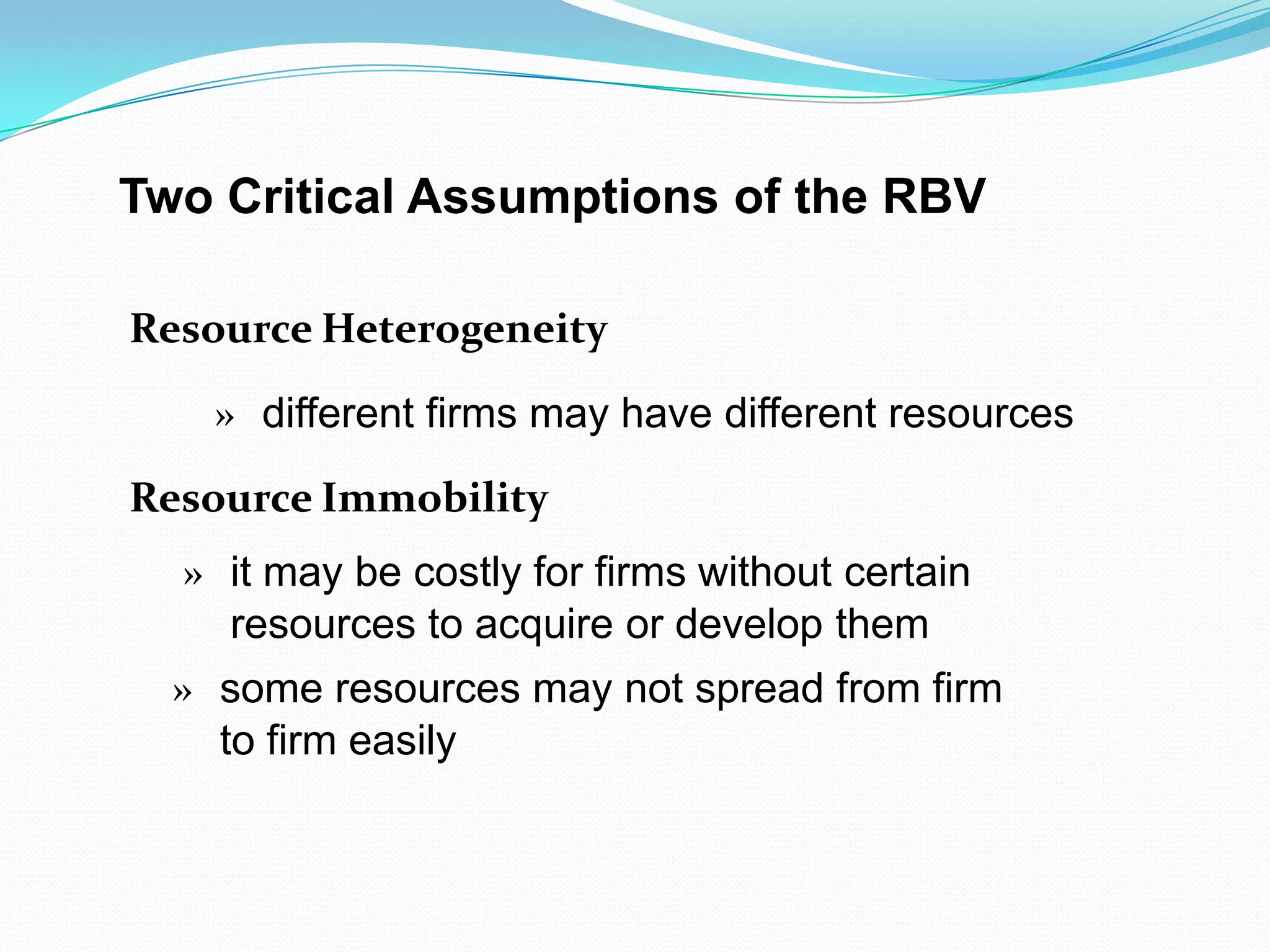 Resource based view of firm | PPTX