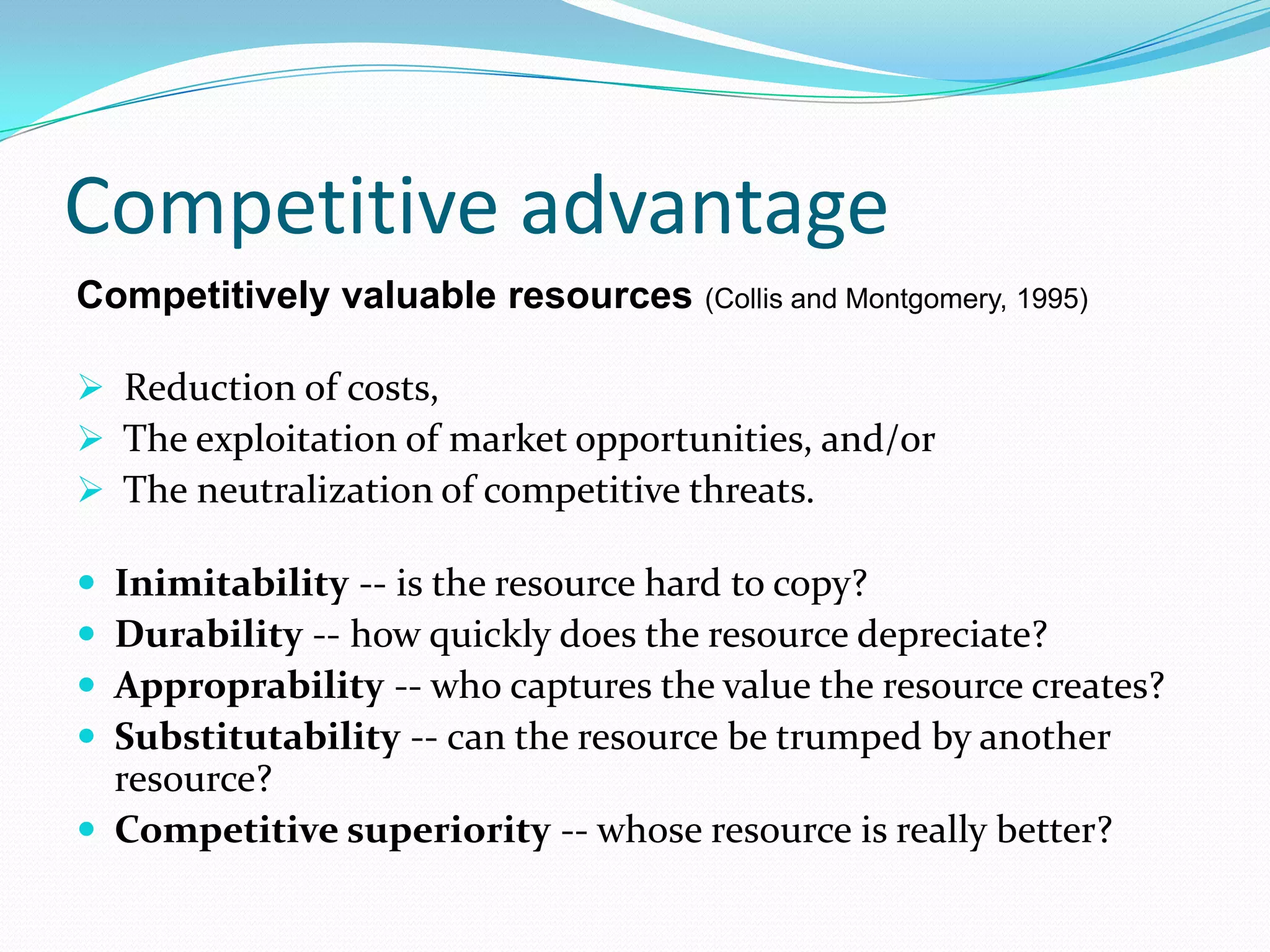 Resource based view of firm | PPTX