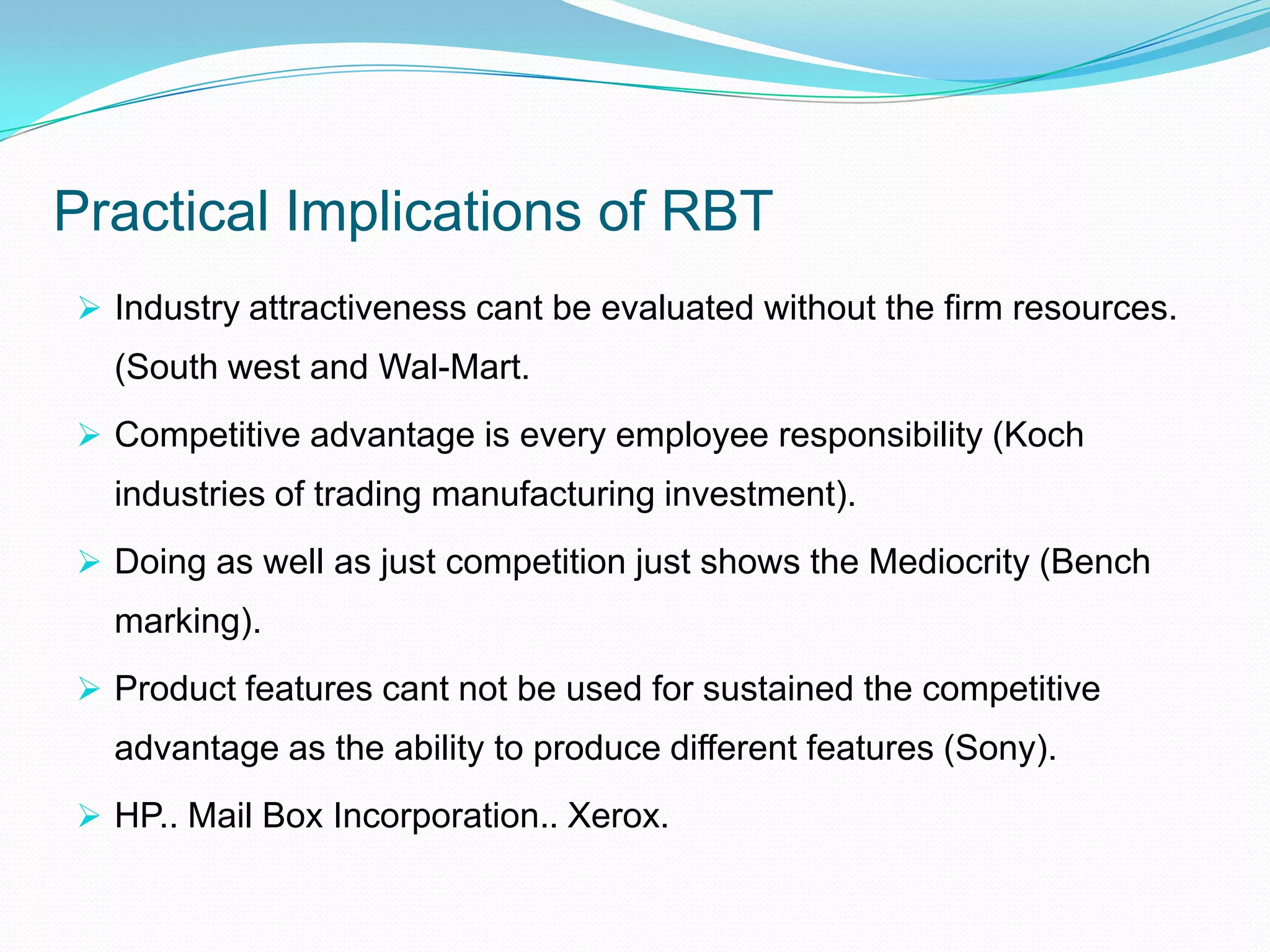 Resource based view of firm | PPTX