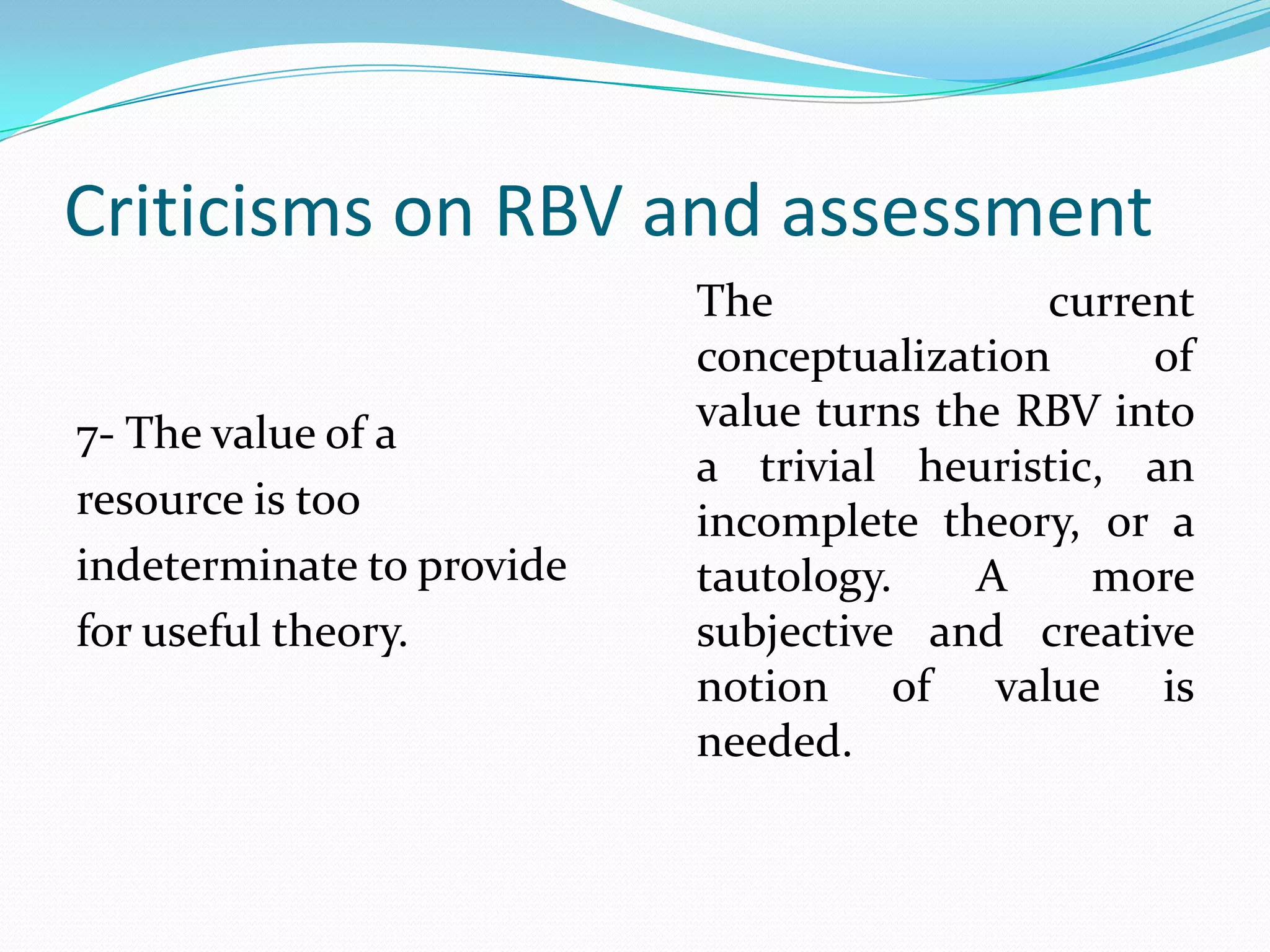 Resource based view of firm | PPTX