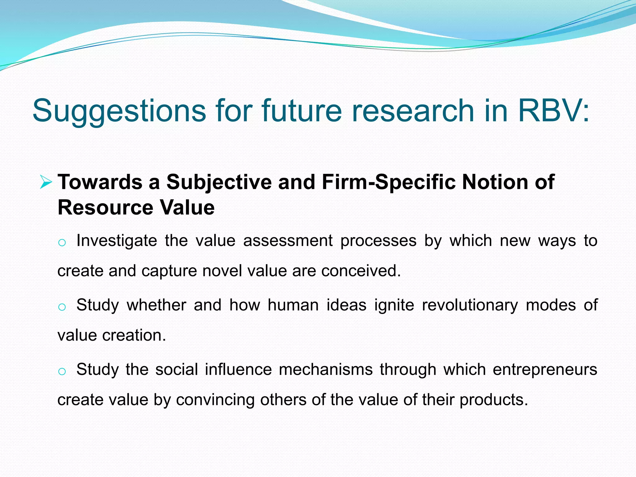 Resource based view of firm | PPTX