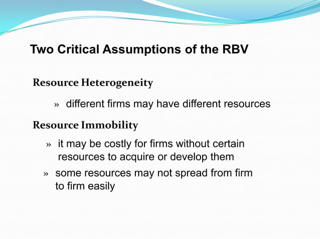 Resource based view of firm | PPTX