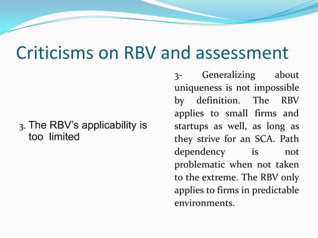Resource based view of firm | PPTX