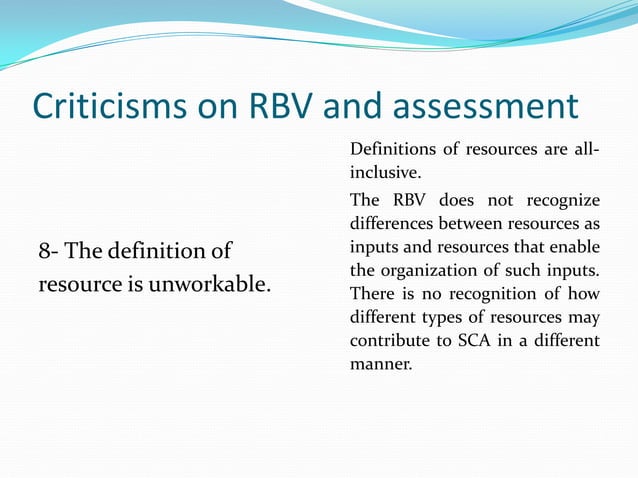 Resource based view of firm | PPTX