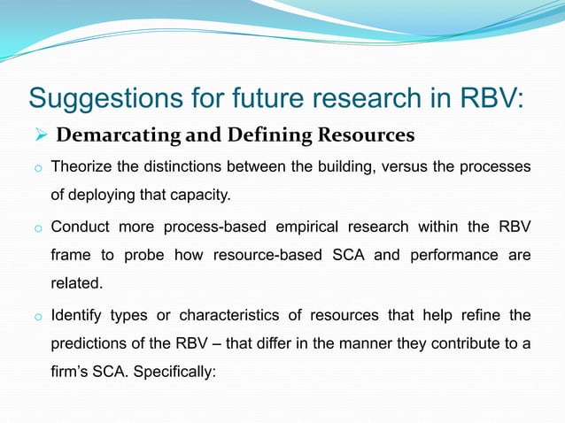 Resource based view of firm | PPTX