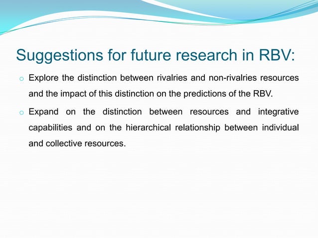 Resource based view of firm | PPTX