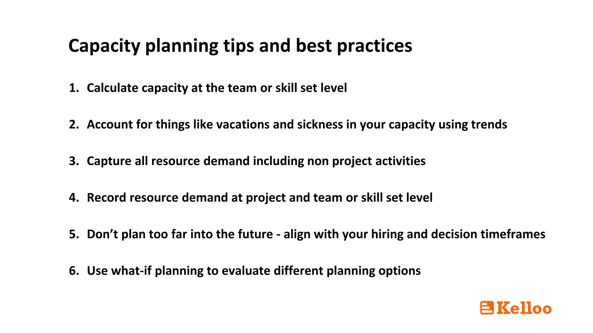 Resource capacity planning best practice | PPTX
