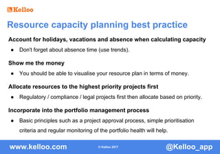 Resource capacity planning guide - best practice, hints, tips | PDF