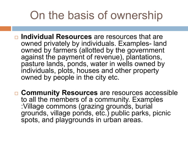 Resource: Concept and Classification | PPTX