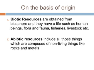 Resource: Concept and Classification | PPTX