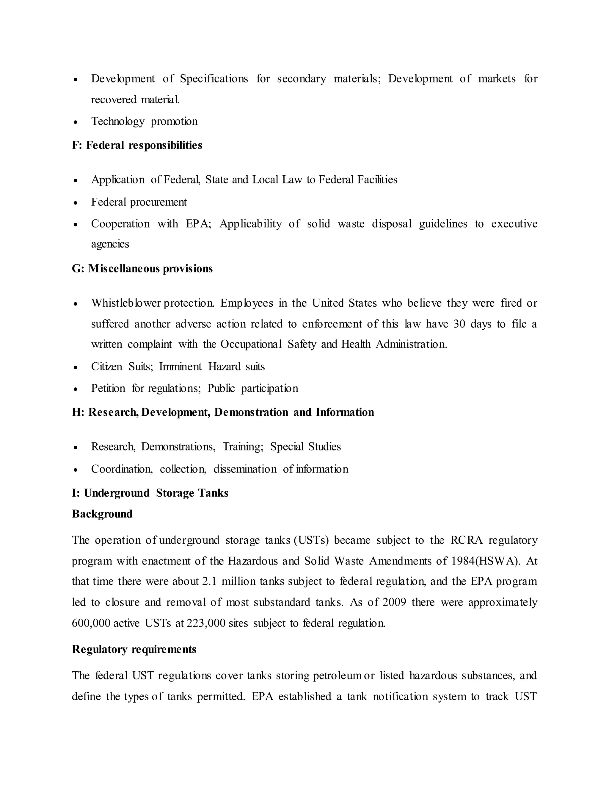 Resource conservation recovery act | PDF