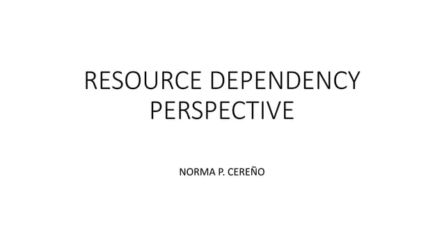 Resource dependency perspective | PPTX | Student Financial Aid ...