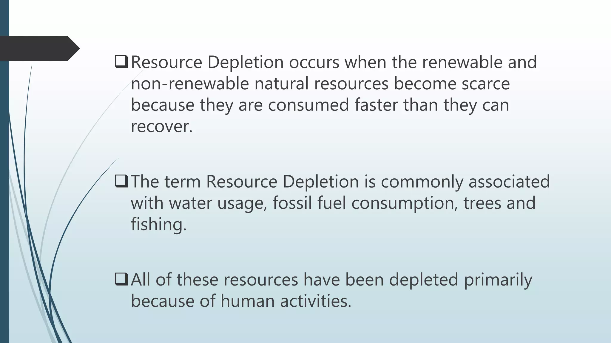 how human population growth affecting resource depletion | PPTX