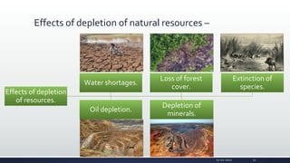 Resource depletion and conservation