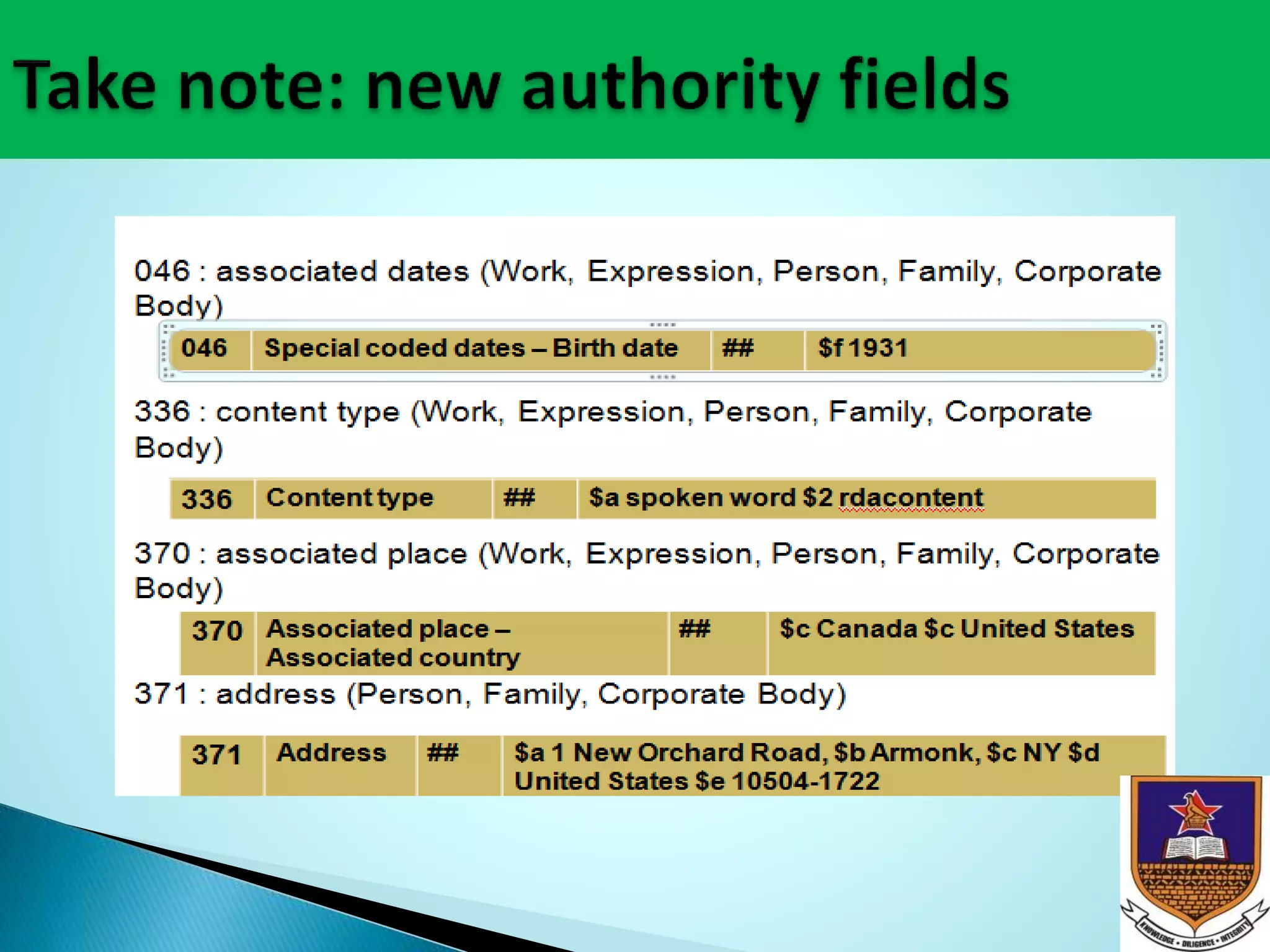 Resource Description and Access at University of Zimbabwe | PPT | Free ...