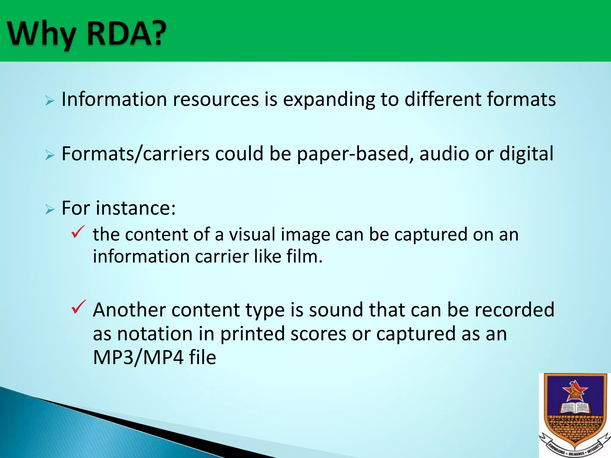 Resource Description and Access at University of Zimbabwe | PPT | Free ...