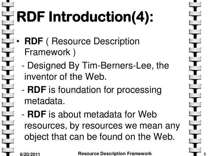 Resource description framework