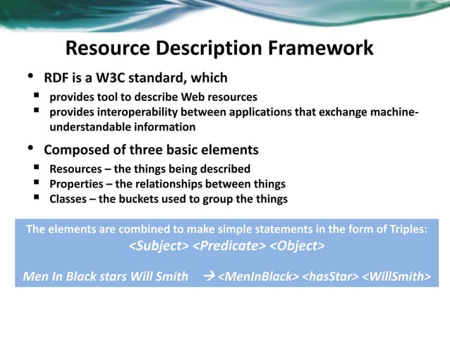 Resource description framework | PPT