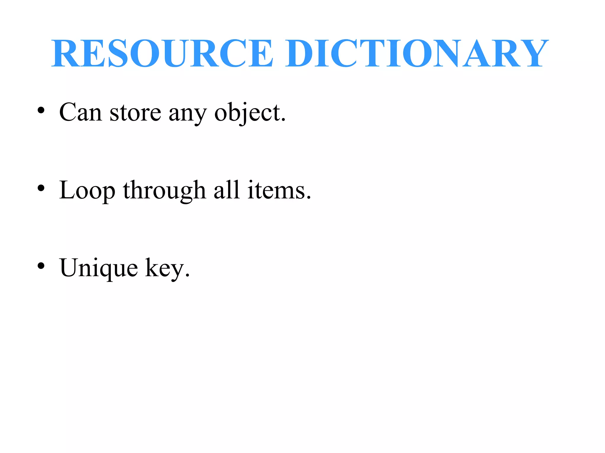 Resource Dictionary | PPT