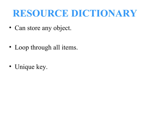 Resource Dictionary | PPT