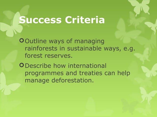 Resource extraction and rainforest management | PPT | Environment | Science