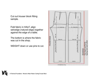 Garment Design & Construction 1 - Trouser Block | PPT