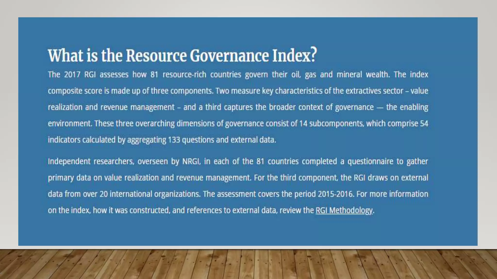 Resource governance index | PPT
