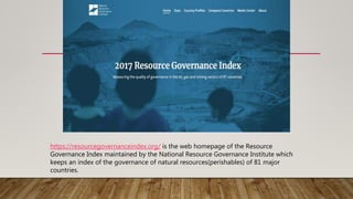 Resource governance index | PPT