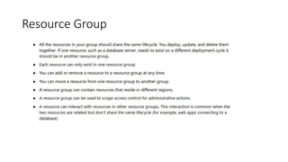 Resource group create | PPT