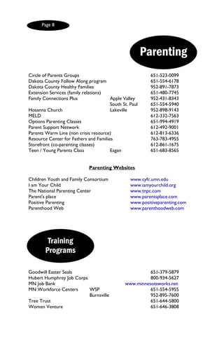 Resource Guide | PDF | Daycare and Pre-School | Parenting