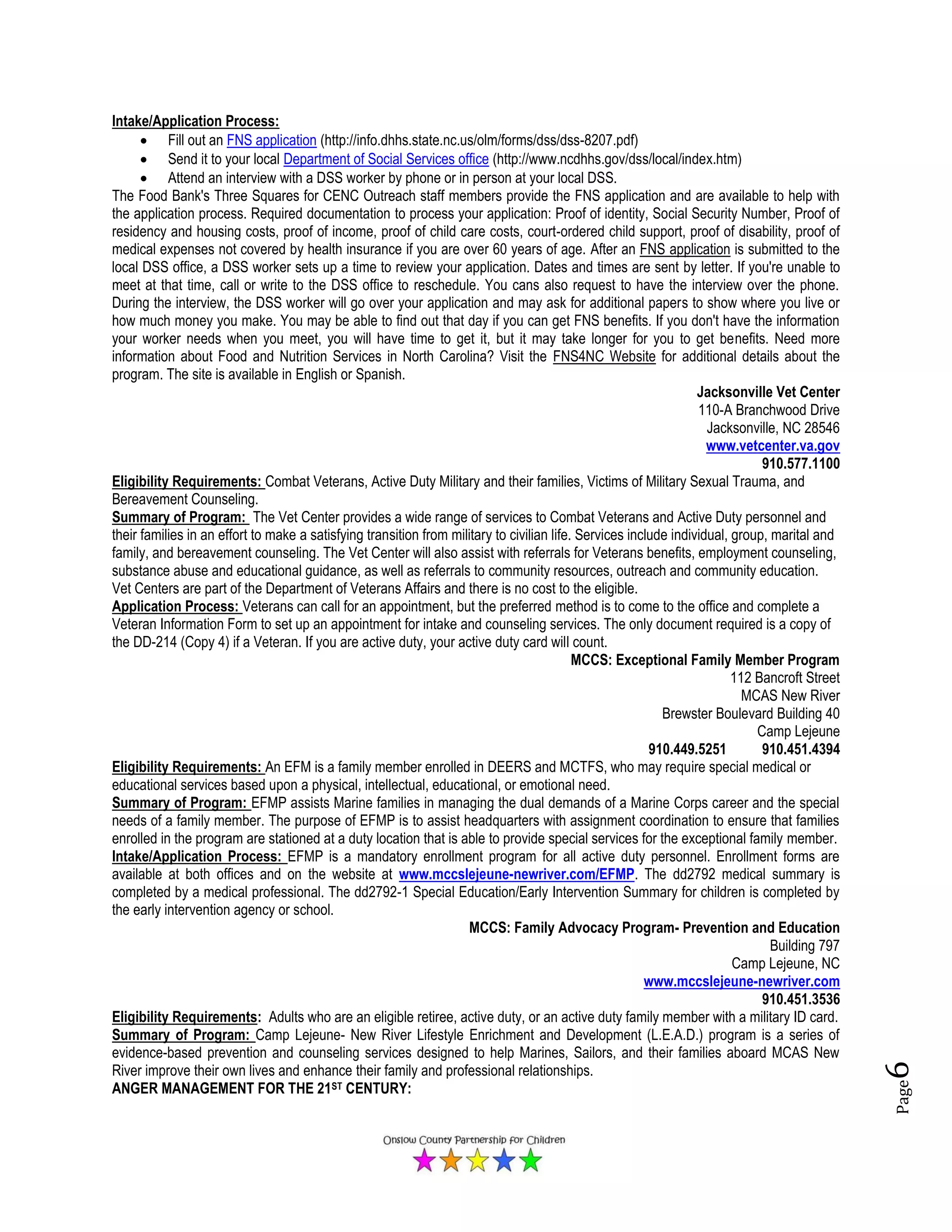 Onslow County Resource Guide | PDF