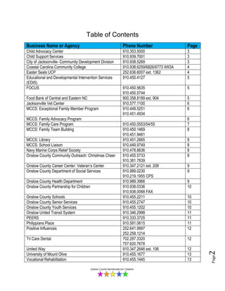 Onslow County Resource Guide | PDF