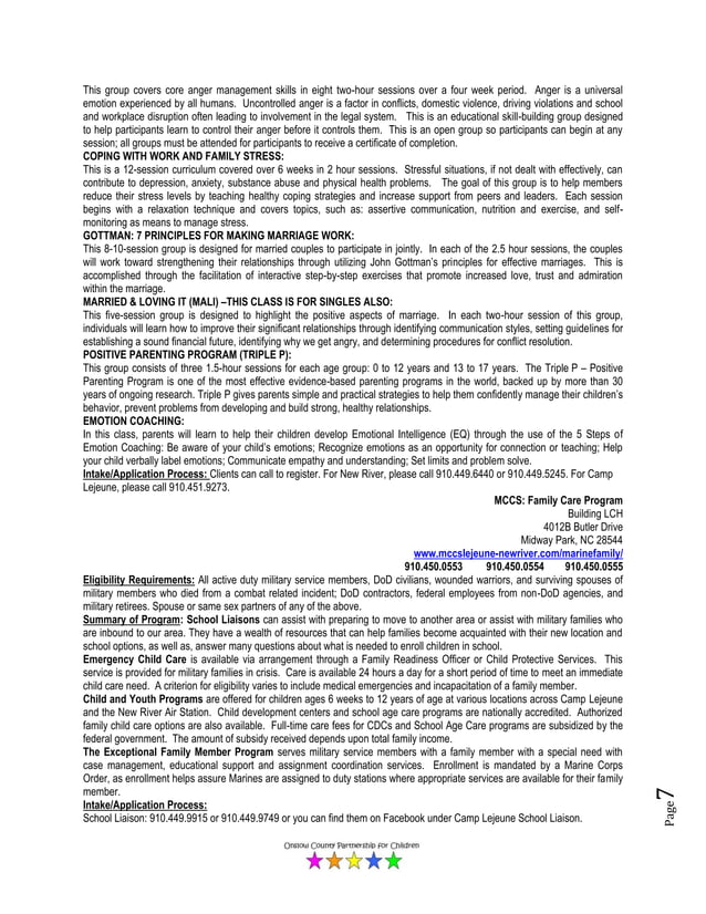 Onslow County Resource Guide | PDF | Daycare and Pre-School | Parenting