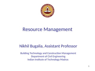 Resource Leveling civil yo what Nikhil.ppt