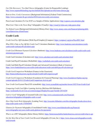 Learning Activities for Financial Education Programs | PDF