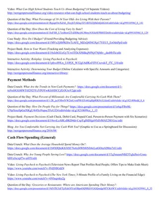 Resource List-Next Gen PF Financial Education Resources | PDF