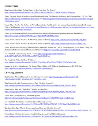 Resource List-Next Gen PF Financial Education Resources | PDF