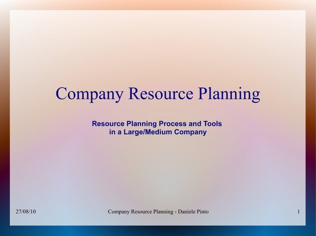 Company Resource Planning | PDF | Computing | Technology & Computing